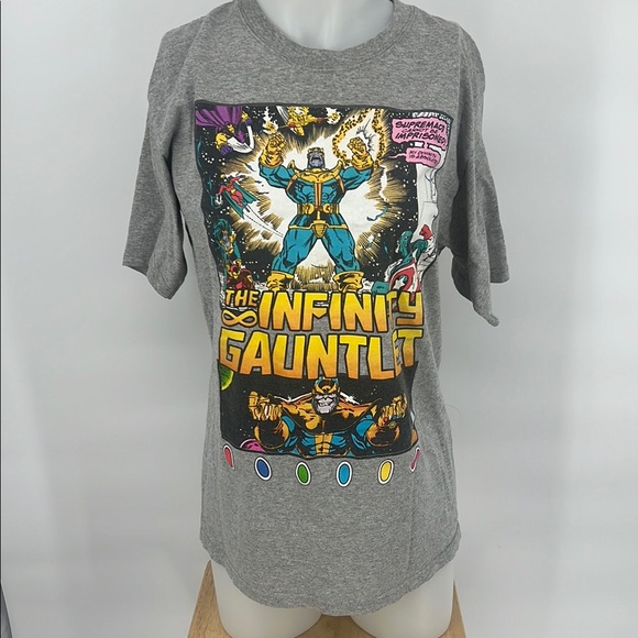 Marvel | Shirts & Tops | Infinity Gauntlet Mens Graphic Tshirt Gray ...